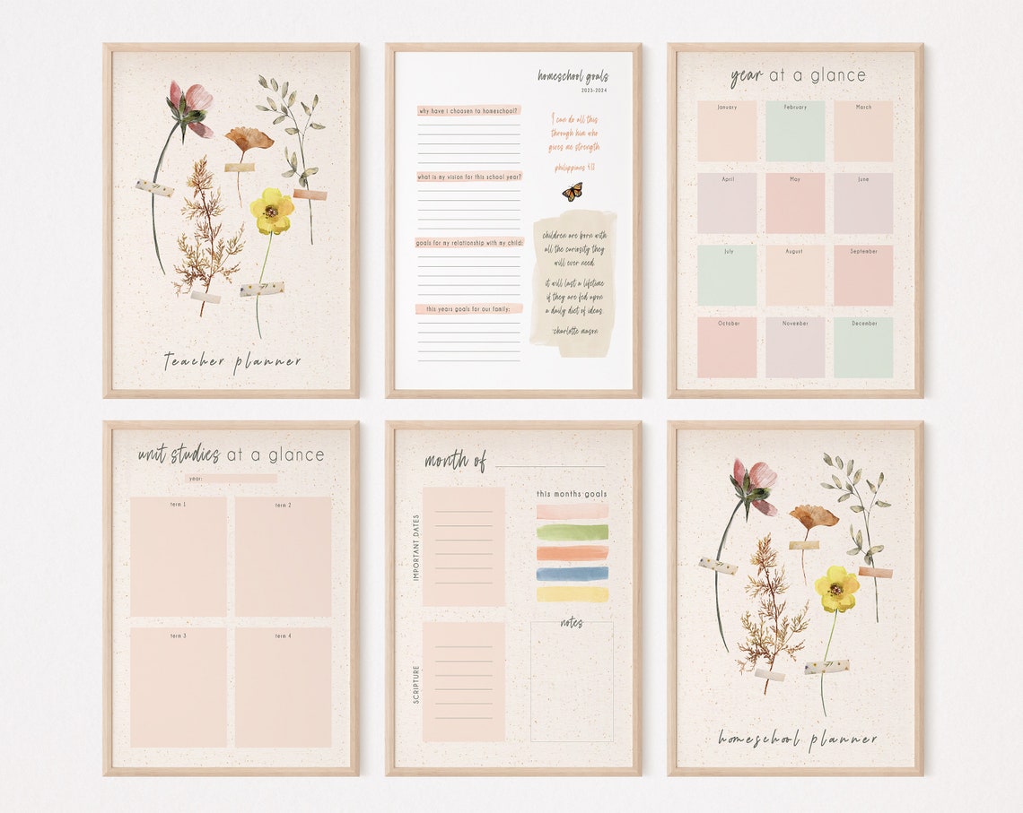 Charlotte Mason Homeschool Planner: Nature Theme, Printable Planner ...