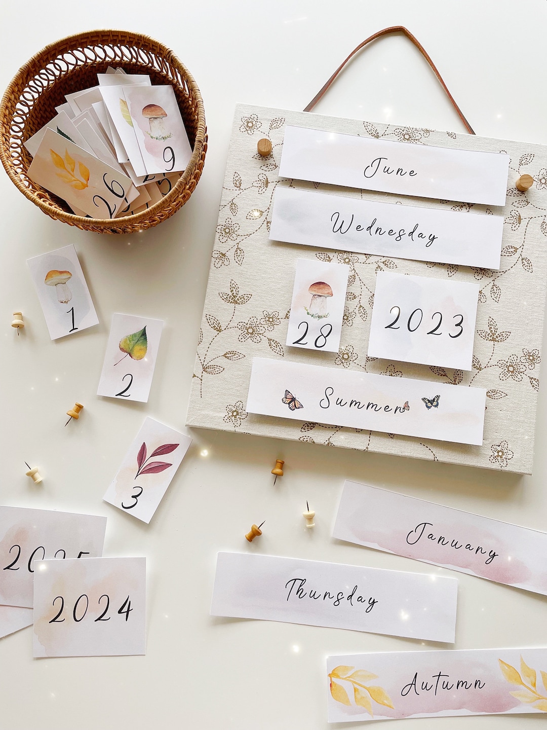 Nature-inspired Perpetual Calendar: Printable 12-month Display, Digital ...