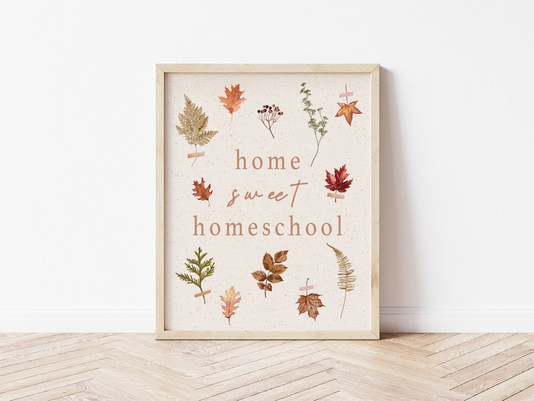 Home Sweet Homeschool Wall Art: Vintage Style Print, Digital Download ...
