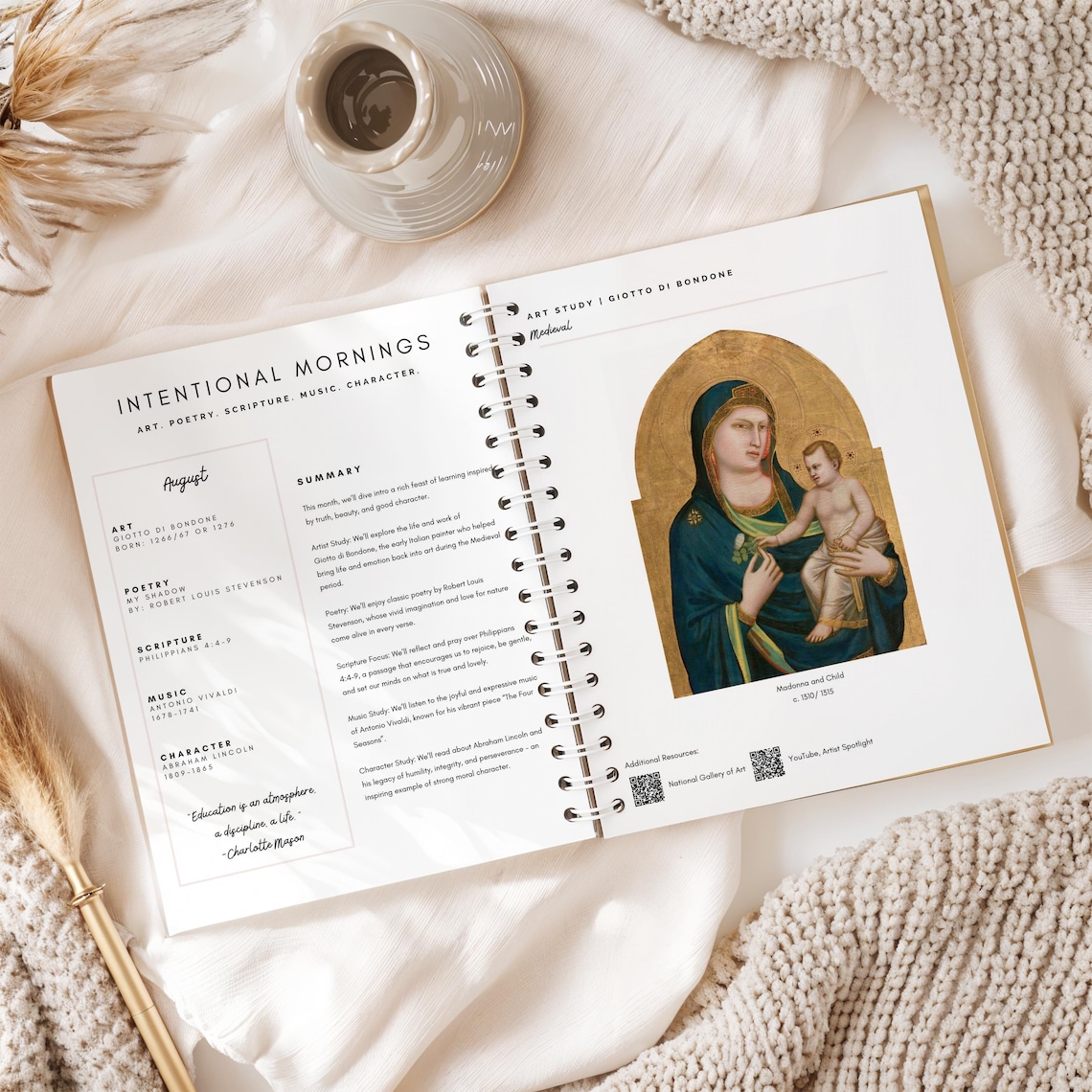 Charlotte Mason Morning Menu: Complete Homeschool Year, Morning Basket ...