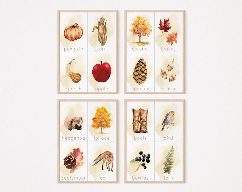 Autumn Flashcards, Spelling Flash Cards, Autumn, Homeschool ...