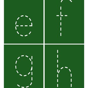 English Alphabet Flashcards, Traceable Letters, Chalkboard Letters ...