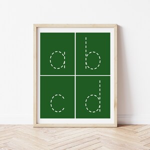 English Alphabet Flashcards, Traceable Letters, Chalkboard Letters ...