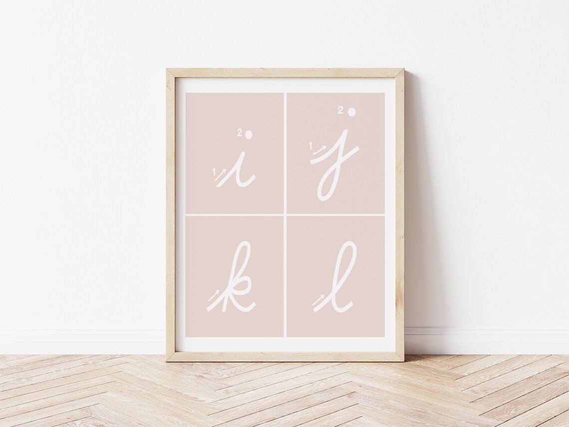 English Cursive Alphabet Flashcards, Traceable Letters, Neutral Letters ...