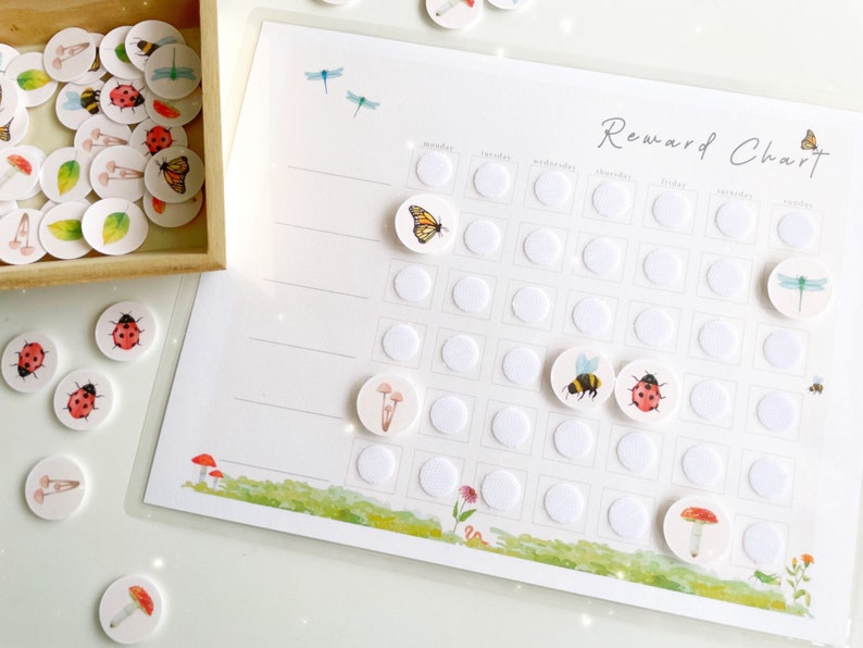 Nature Reward Chart for Kids: Positive Behavior & Chore Tracker - Etsy ...