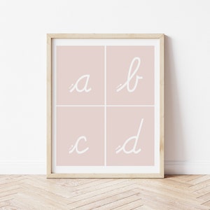 English Cursive Alphabet Flashcards, Traceable Letters, Neutral Letters ...