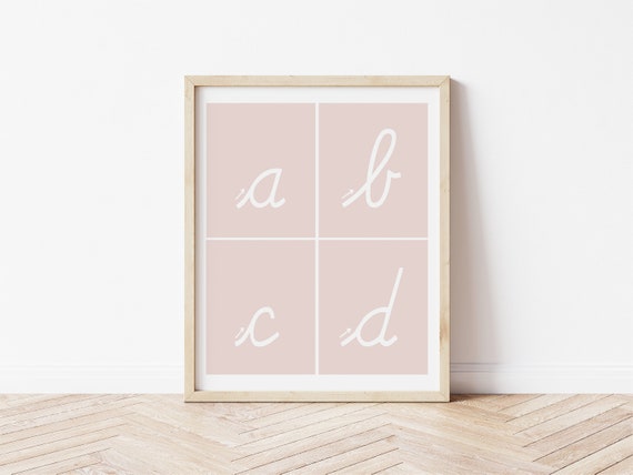 English Cursive Alphabet Flashcards Traceable Letters - Etsy