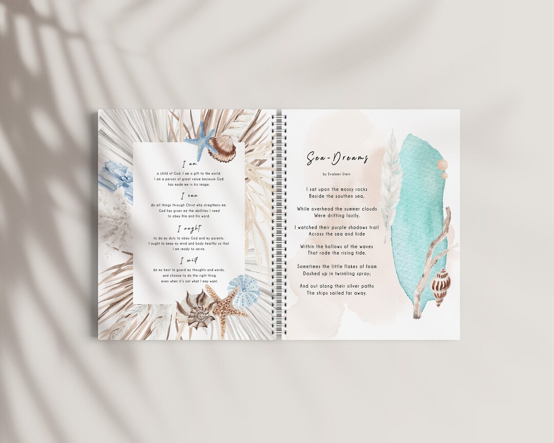 Ocean Theme Morning Menu Inserts: Poetry, Affirmations, Picture Study ...