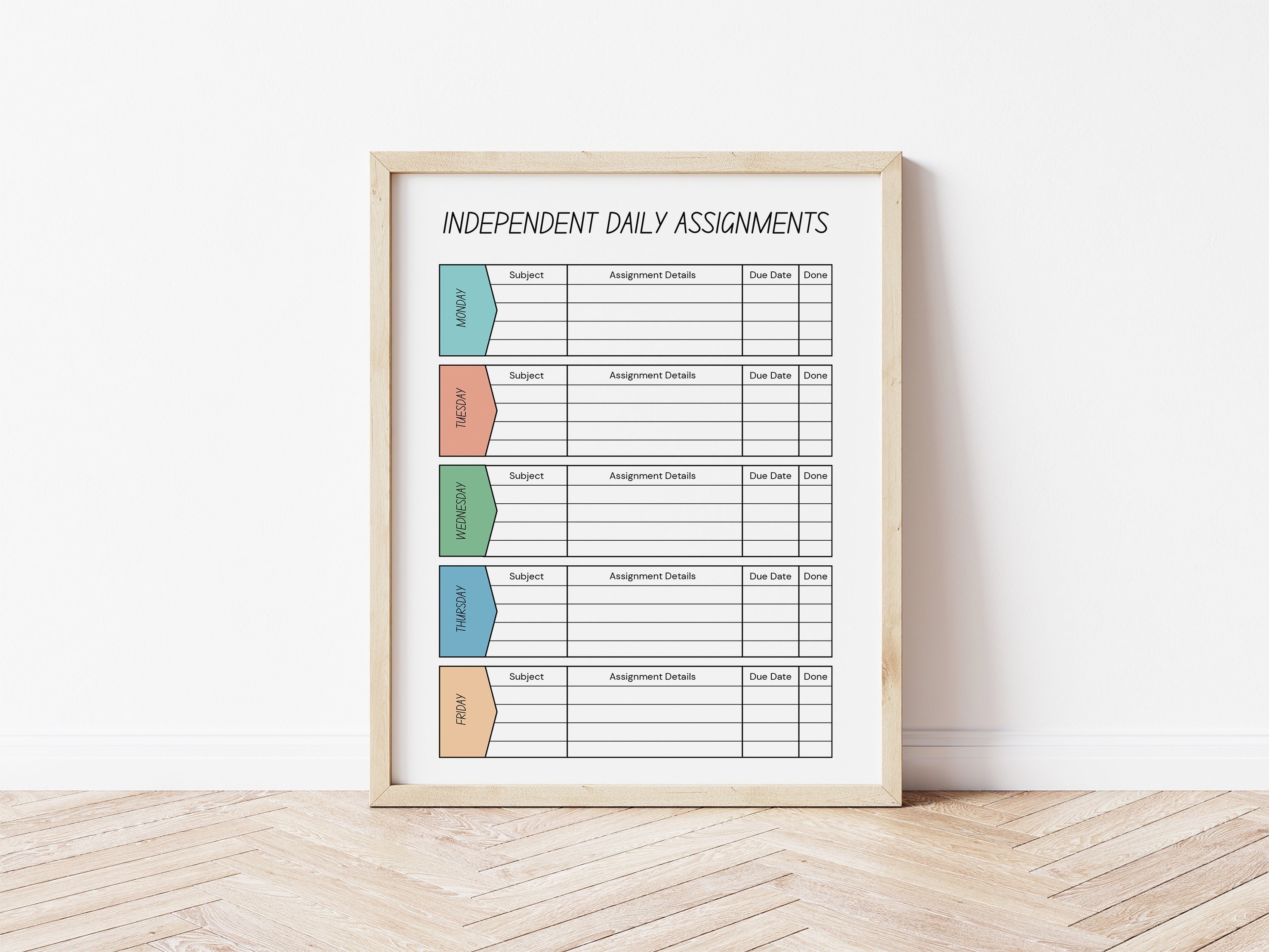 Children's Daily Assignment Checklist: Habit Training Planner - Etsy