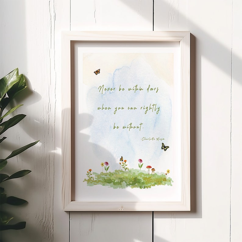 Homeschool Wall Art, Charlotte Mason Quote, Christian, Wall Art ...