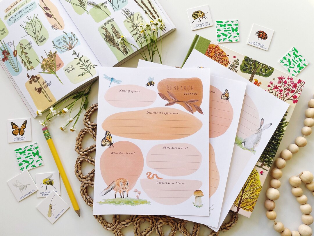 Nature Study Research Journal: Homeschool Printable, Digital Download ...
