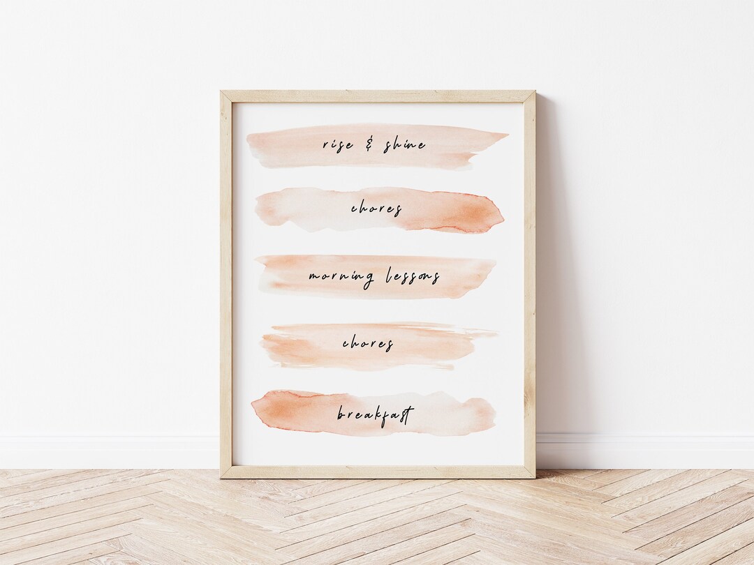 Watercolor Daily Rhythm Cards: Homeschool Schedule, Digital Download - Etsy