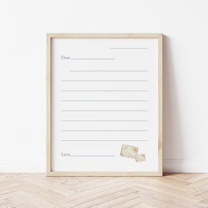 Blank Letter Template: Homeschool Writing Practice, Letters, Pen Pal - Etsy