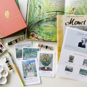 Claude Monet Art Scripture Cards: Picture Study, Digital Download - Etsy