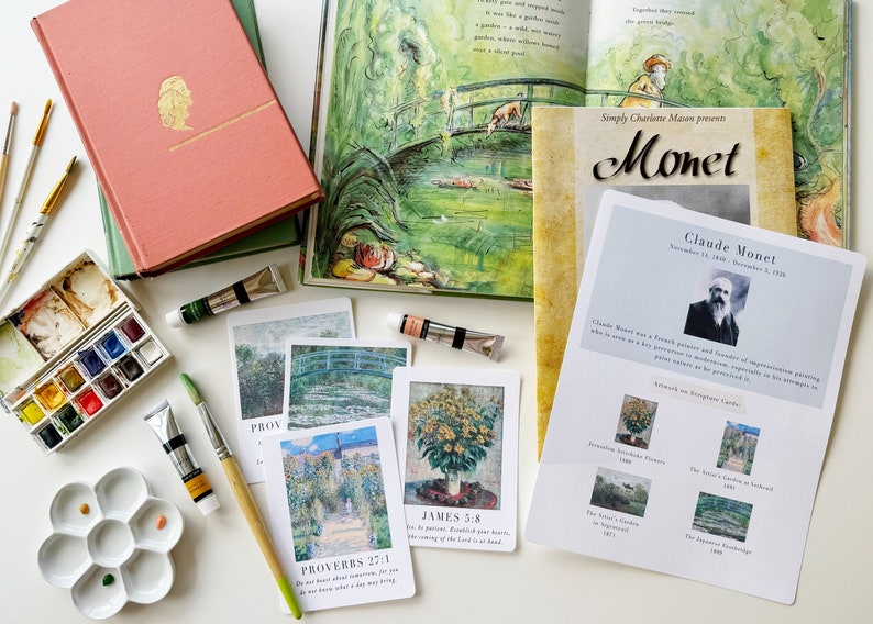 Claude Monet Art Scripture Cards: Picture Study, Digital Download - Etsy