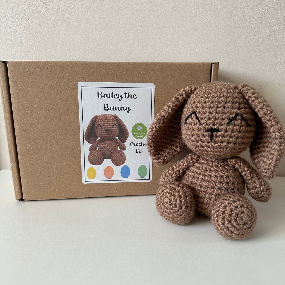 Bunny Crochet Kit and Pattern for Bailey the Bunny, DIY Kit, Crochet ...