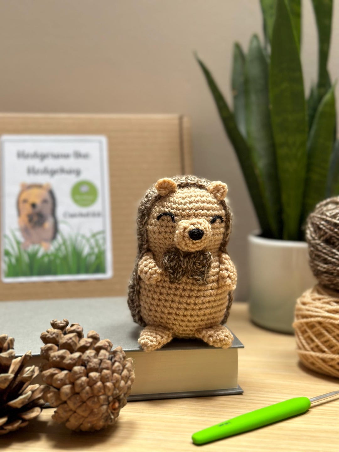 Crochet Kit and Pattern for Hedgerow the Hedgehog, DIY Tool Kit, Learn ...
