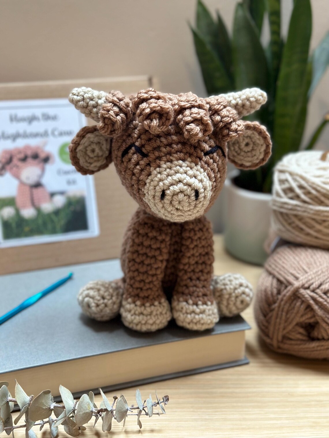Crochet Kit and Pattern for Hugh the Highland Cow, DIY Kit, Crochet ...