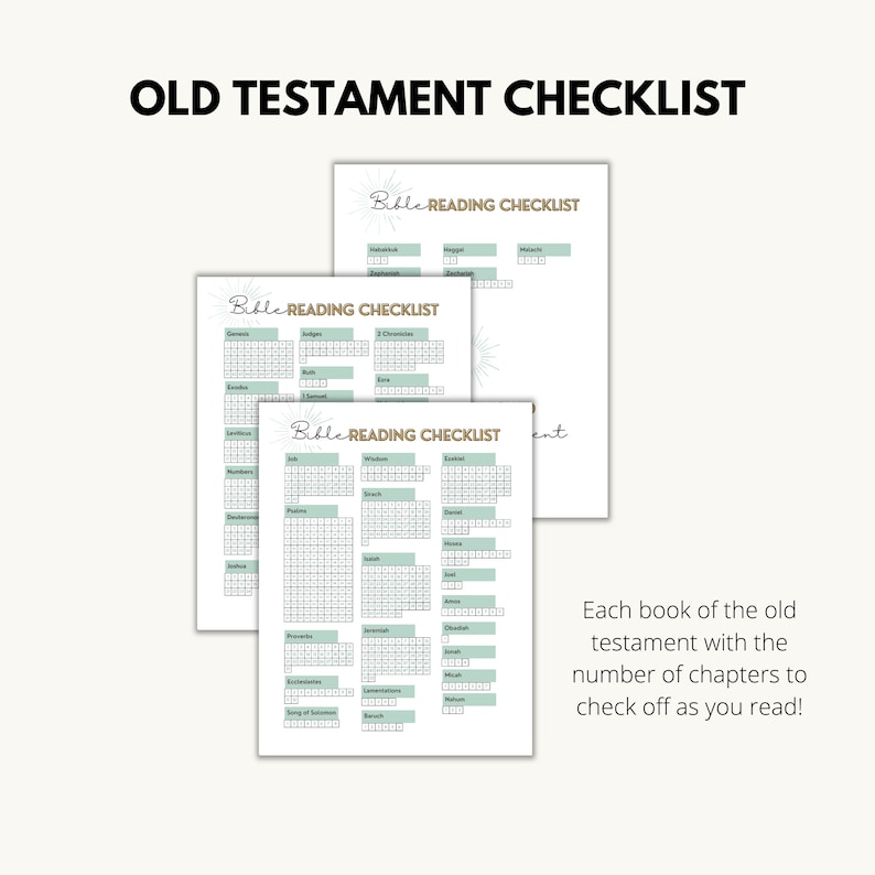 Bible Reading Checklist Printable - Etsy