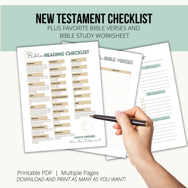 Bible Reading Checklist Printable - Etsy