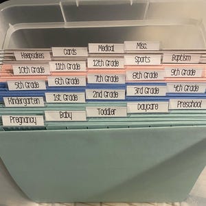 Printable File Folder Labels for Kids Milestone Box - Etsy