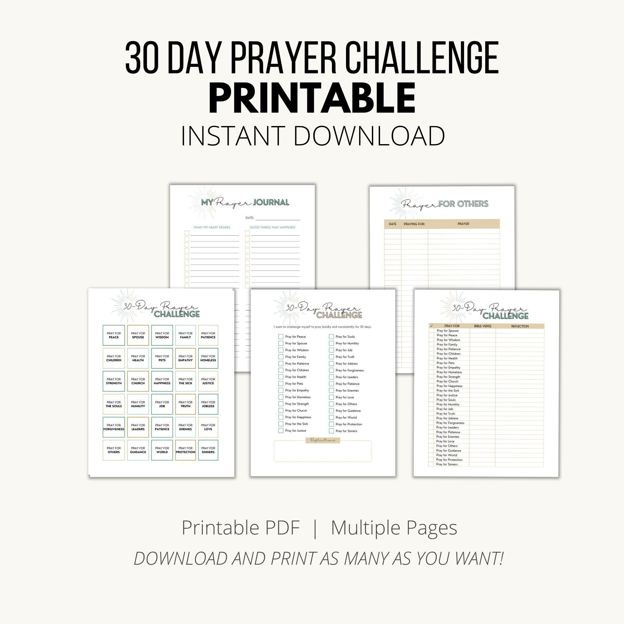 30 Day Prayer Challenge - Etsy
