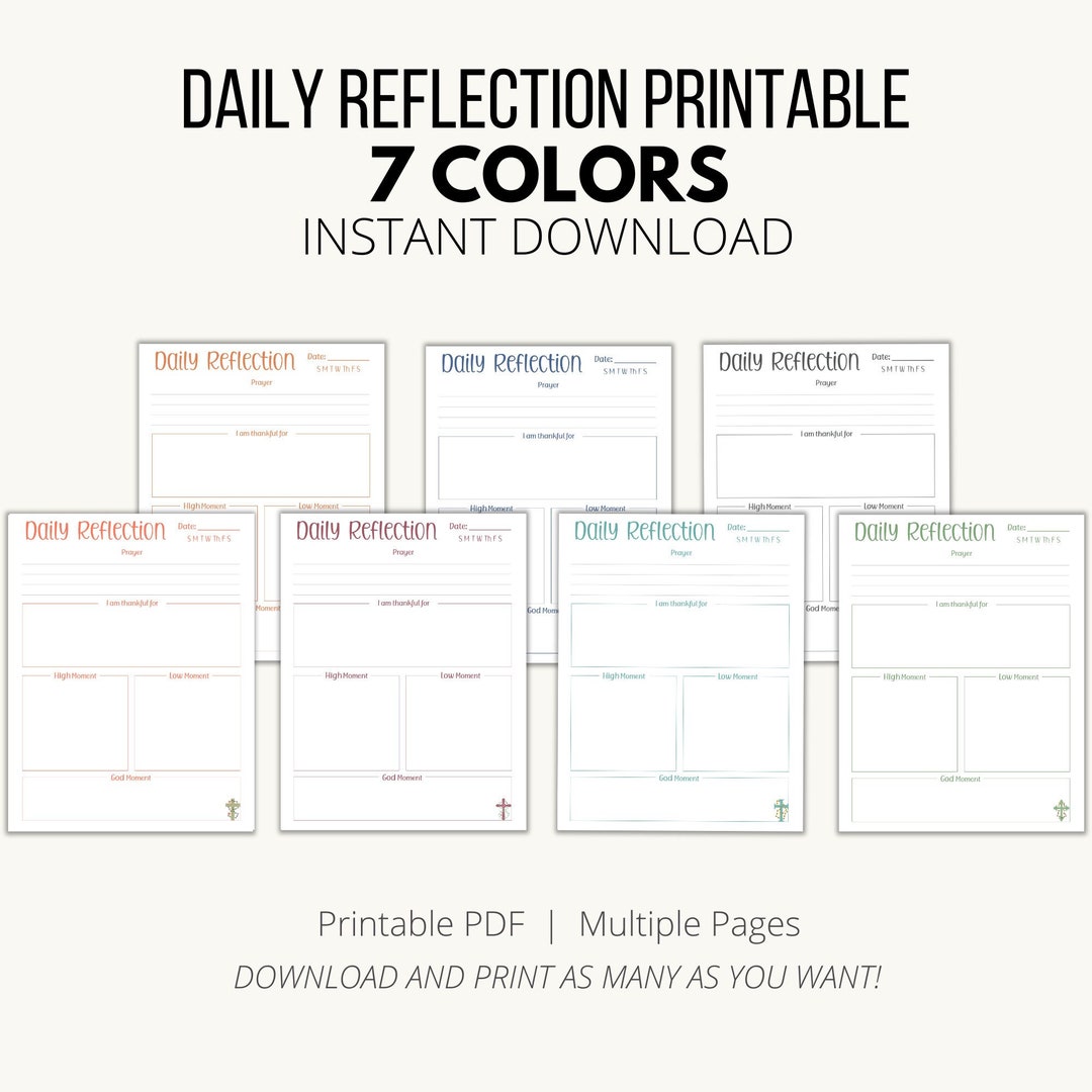 Daily Reflection Printable - Etsy