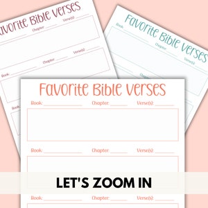 Favorite Bible Verses Printable - Etsy