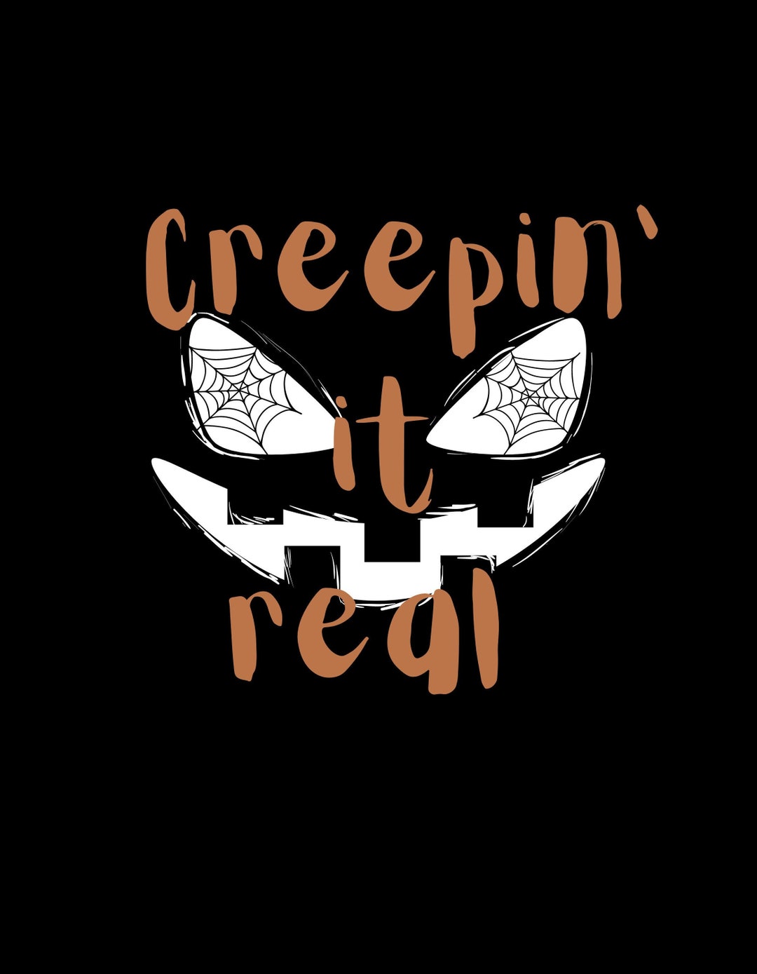 Creepin' It Real on Black Background - Halloween Clip Art/ Digital ...