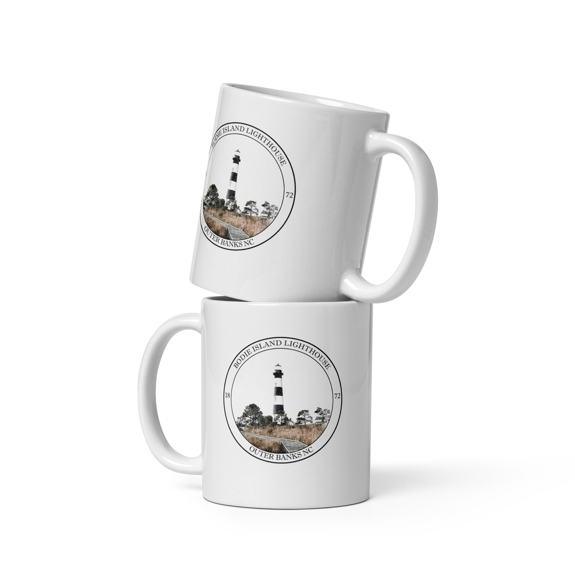 Bodie Island Lighthouse Mug, Outer Banks Lighthouse Coffee Cup, Ceramic ...