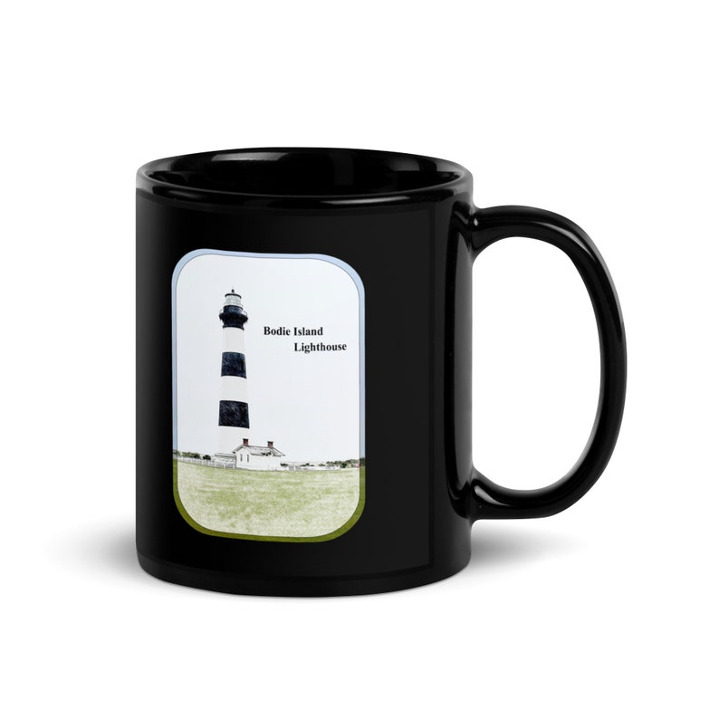 Bodie Island Lighthouse Mug, Outer Banks Lighthouse Mug, Ceramic Coffee ...
