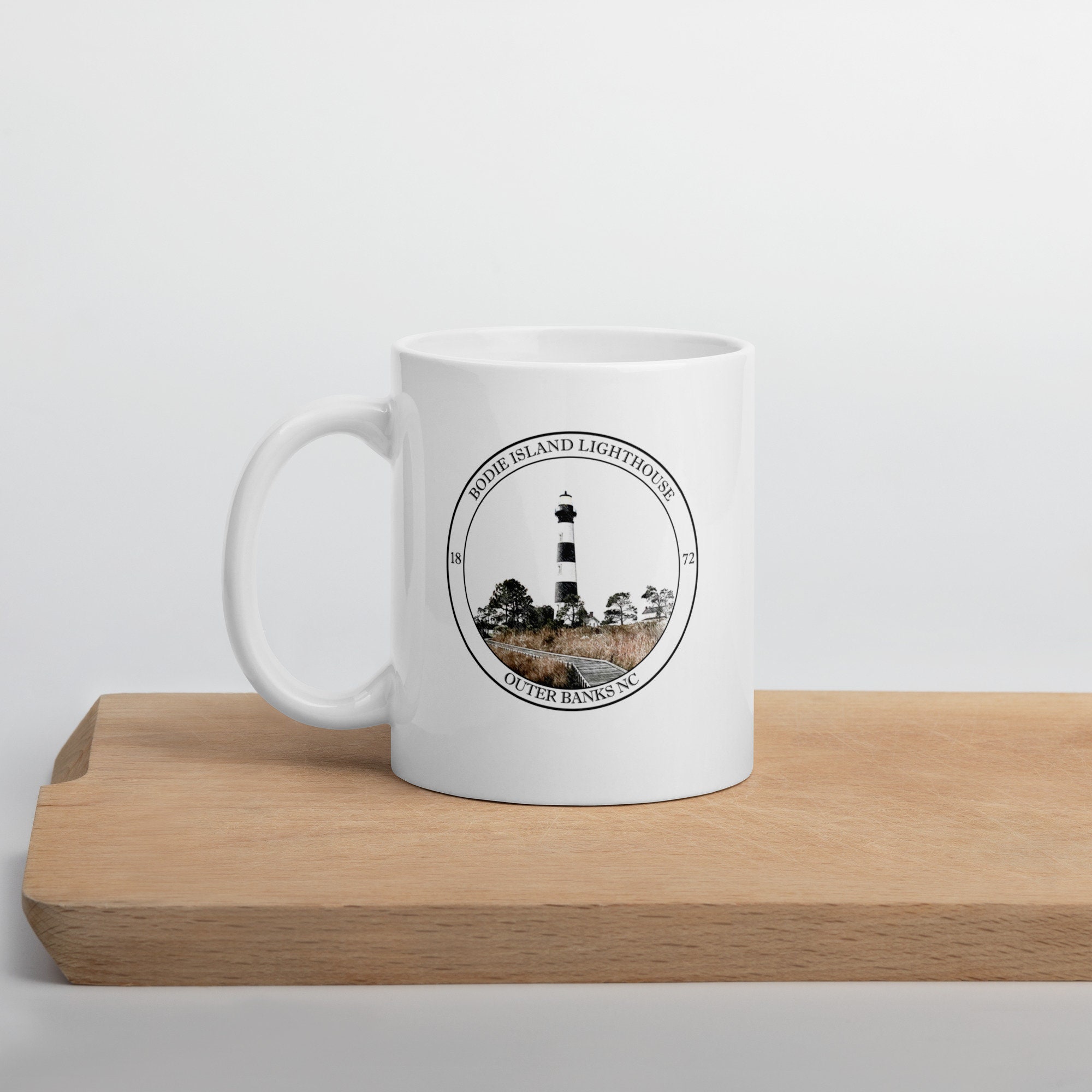 Bodie Island Lighthouse Mug, Outer Banks Lighthouse Coffee Cup, Ceramic ...