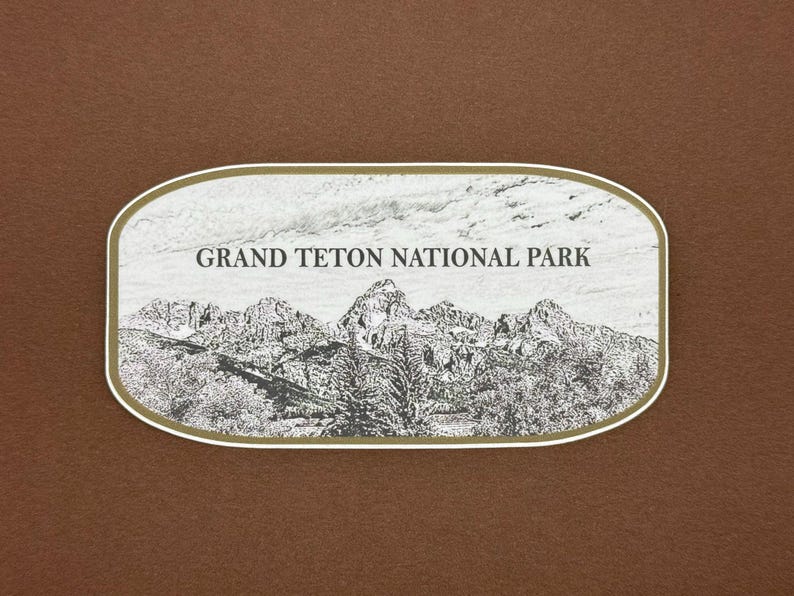Grand Teton National Park Sticker, National Park Sticker, Water ...