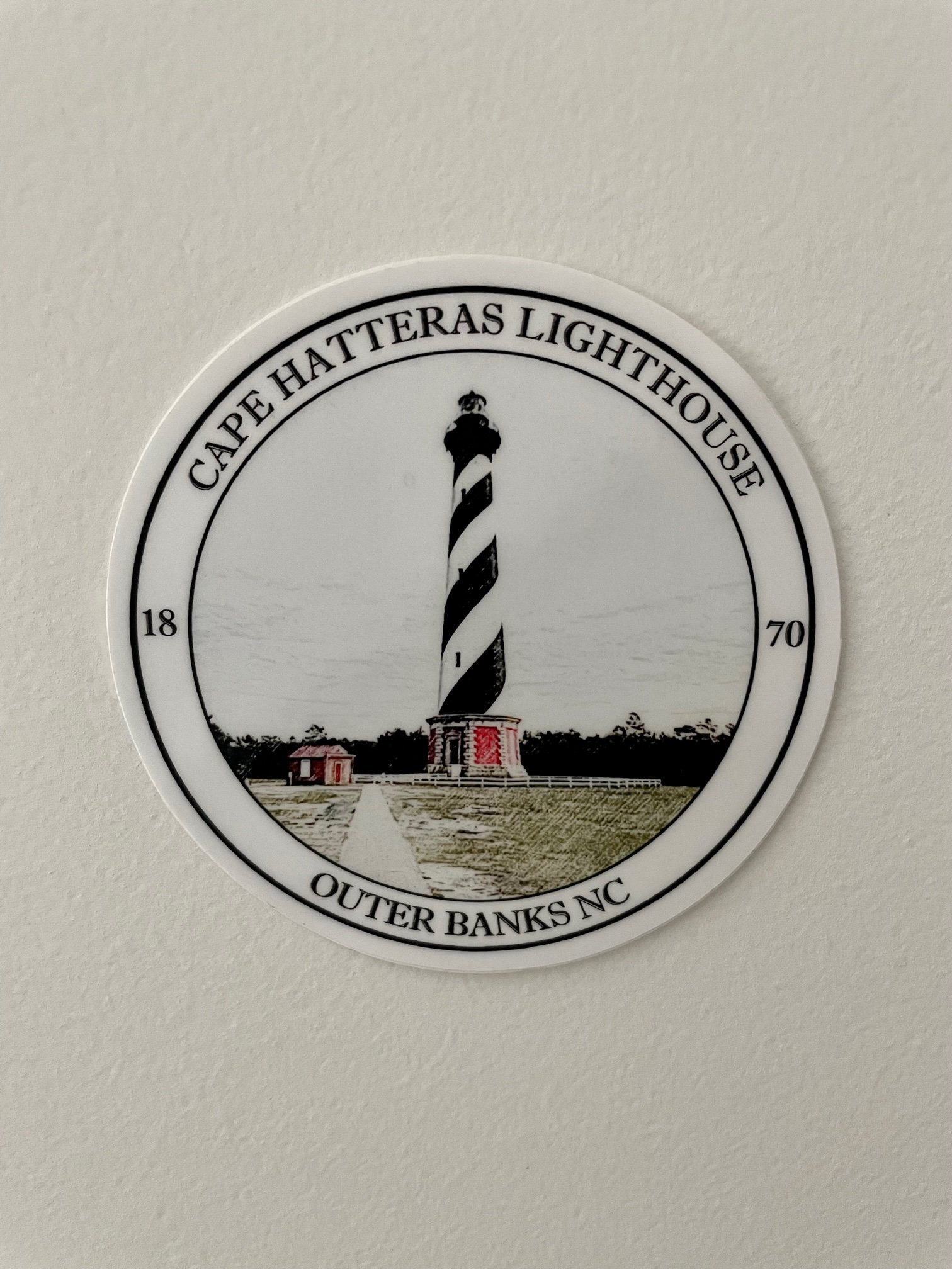 Cape Hatteras Lighthouse Sticker | Outer Banks Lighthouse Sticker ...