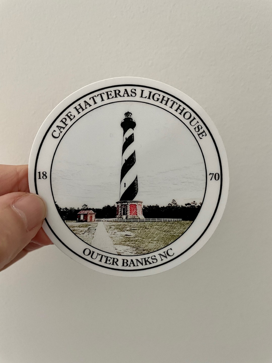 Cape Hatteras Lighthouse Sticker Outer Banks Lighthouse - Etsy