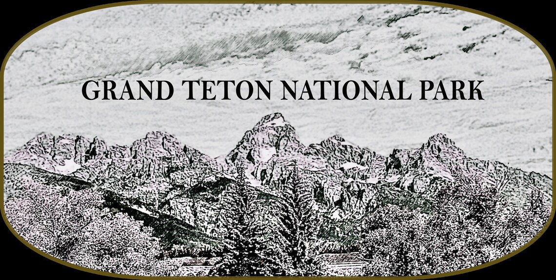 Grand Teton National Park Sticker, National Park Sticker, Water ...