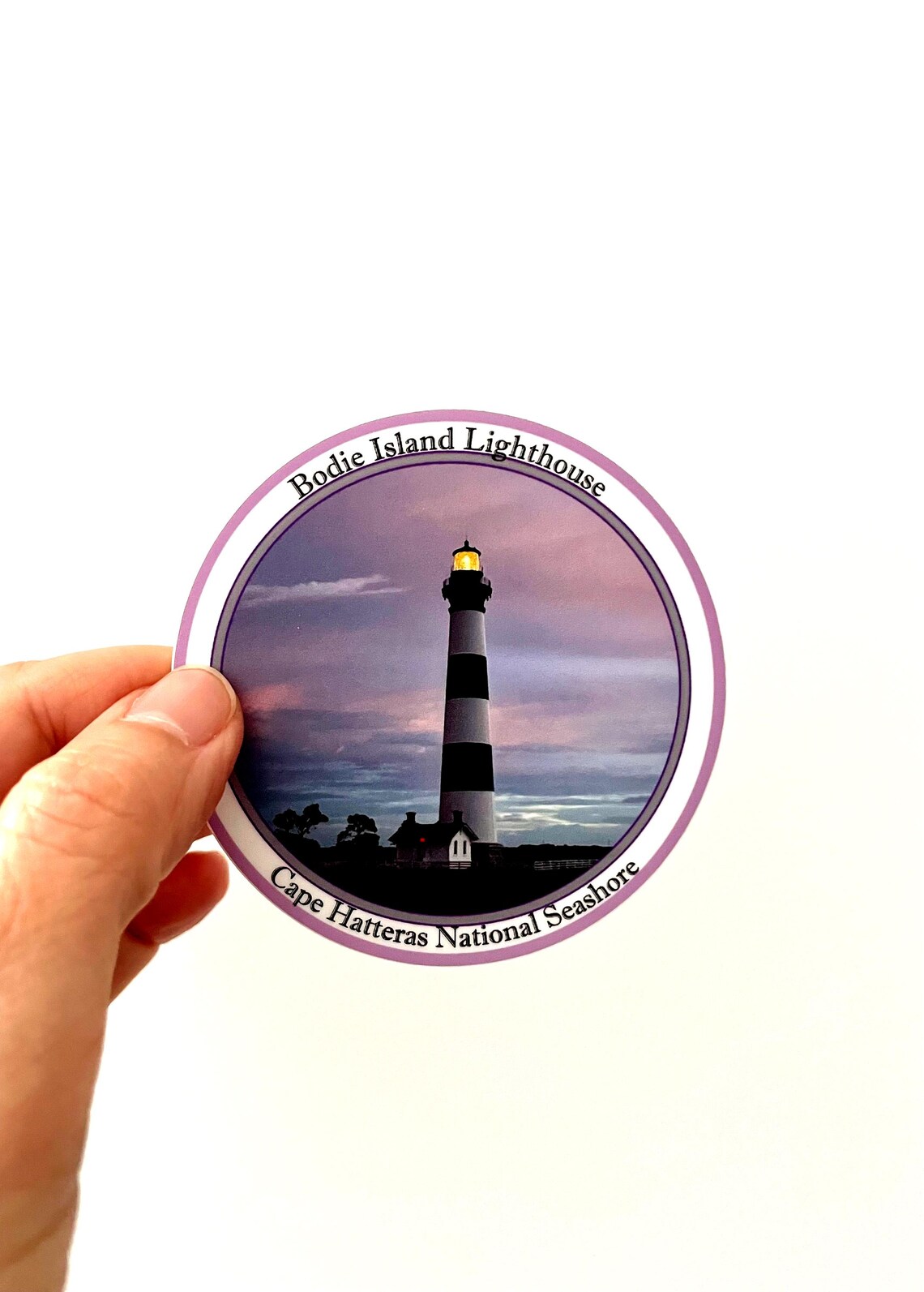 Bodie Island Lighthouse Sticker, Outer Banks Sticker, Water-resistant ...