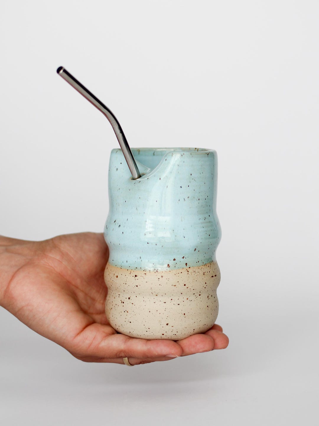 Ceramic Straw Cups Handmade in Various Colors - Etsy