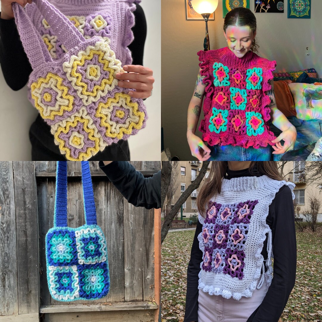 Squiggle Set Crochet Pattern Bundle - Etsy