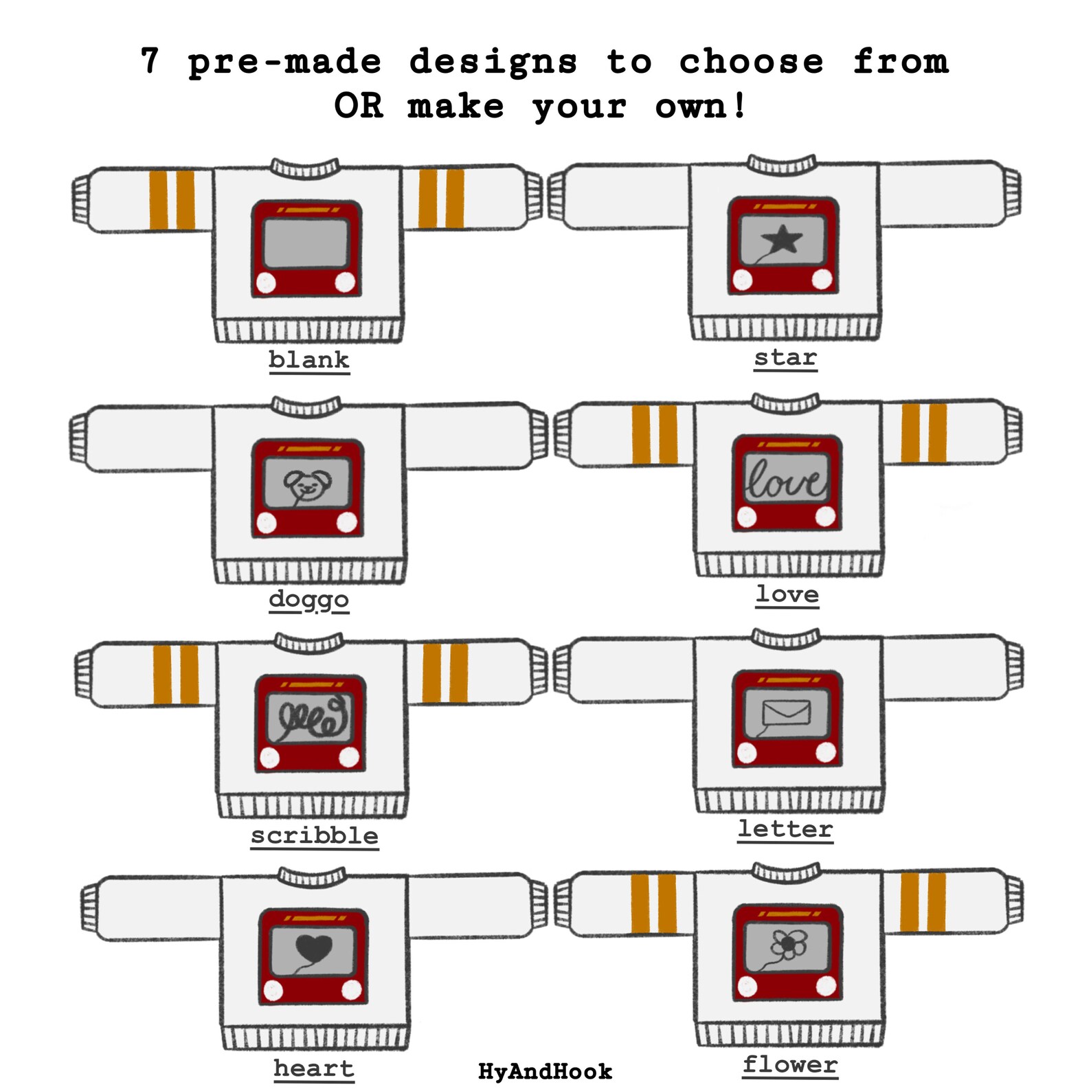 Etch A Sweater Crochet Pattern by Hyandhook - Etsy