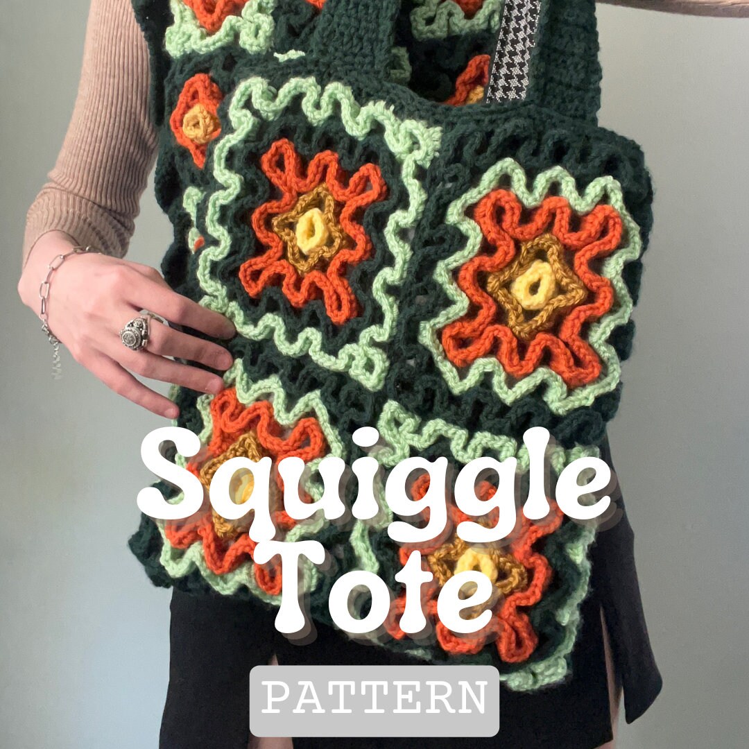 Squiggle Tote Crochet Pattern - Etsy