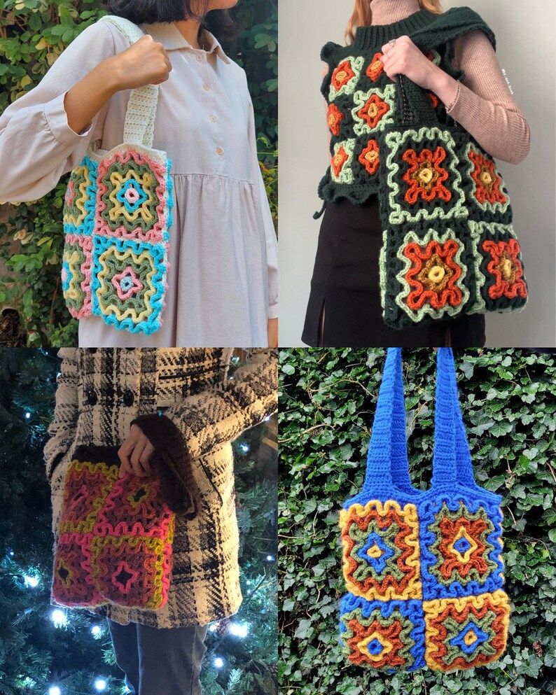 Squiggle Tote Crochet Pattern - Etsy
