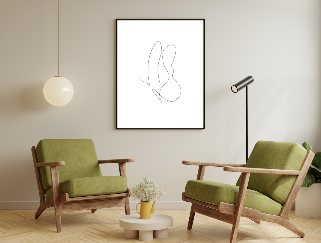 Butterfly One Line Art Minimalist Line Art Digital Art - Etsy