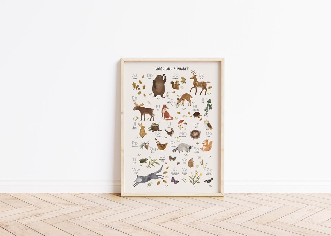 Animal Alphabet, Kids Room Decor, Playroom Wall Decor, Classroom Decor ...