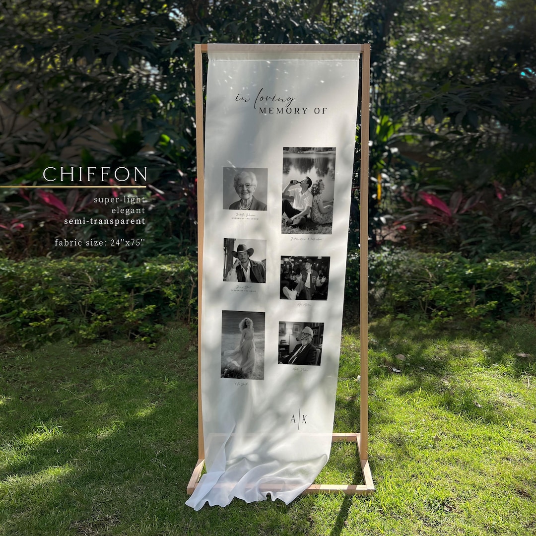 In Loving Memory Photo Wedding Display, Canvas Wedding Memorial Wall ...