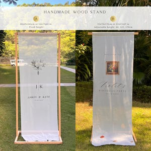 Linen Wedding Sign, White Welcome Sign, Chiffon Fabric Wedding Banner ...