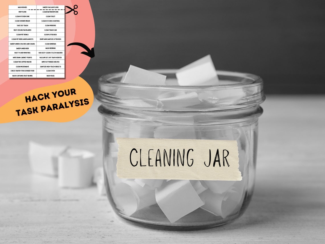 Cleaning Task Cards Kit | Productivity Life Hack | ADHD Executive ...