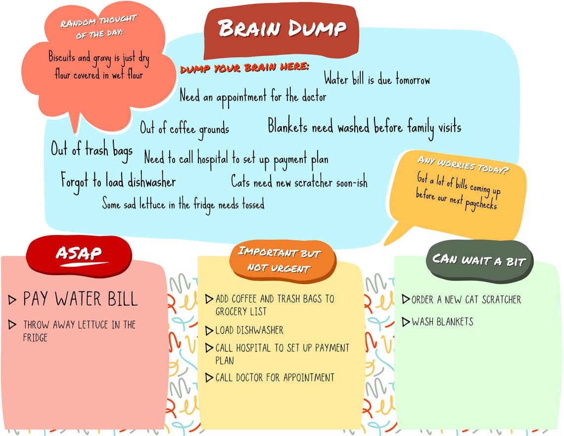 ADHD Productivity Printable Task Kit | Executive Dysfunction Hacks ...