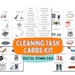 Cleaning Task Cards Kit | Productivity Life Hack | ADHD Executive ...