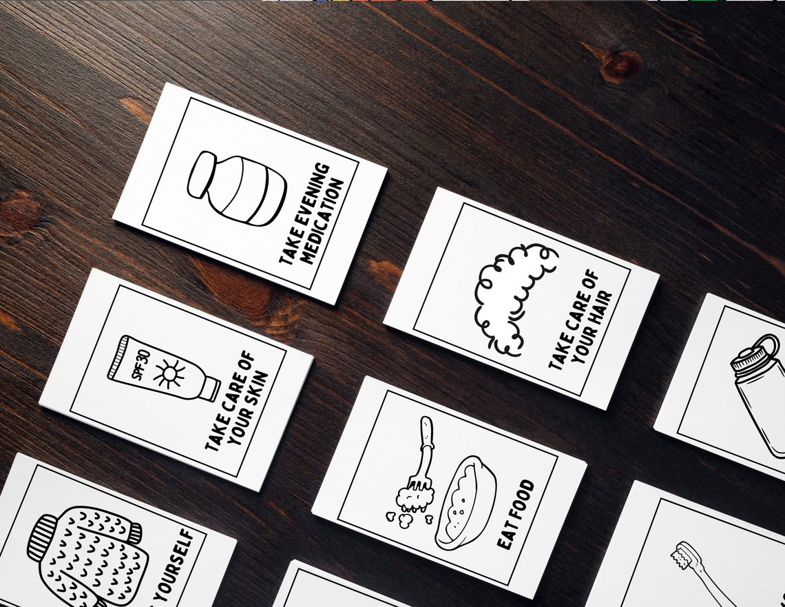 Self Care Task Cards Printable PDF Daily Care Tasks Printable ...